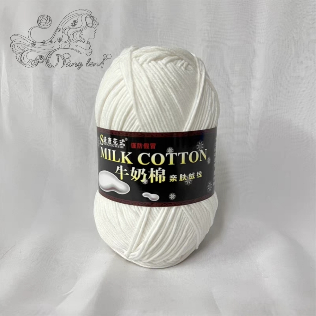 Len Milk Cotton 125g (CÓ CHIẾT) - Bảng Màu 1 (01-50) - Cuộn 125/60gr ...