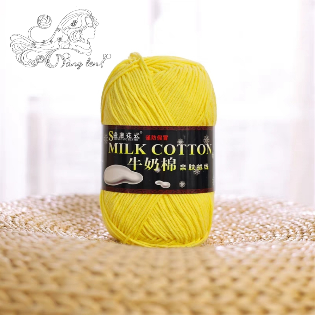 Len Milk Cotton 125g (CÓ CHIẾT) - Bảng Màu 1 (01-50) - Cuộn 125/60gr ...