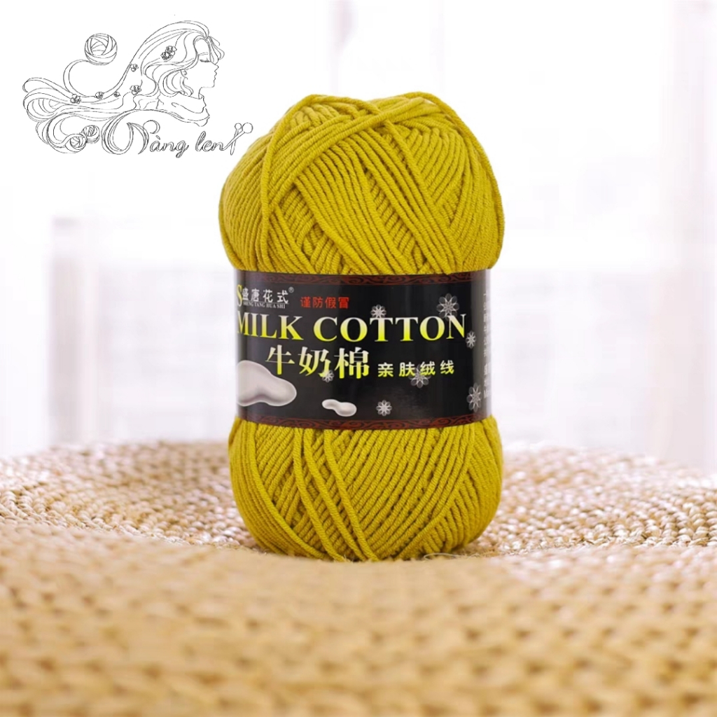 Len Milk Cotton 125g (CÓ CHIẾT) - Bảng Màu 1 (01-50) - Cuộn 125/60gr ...