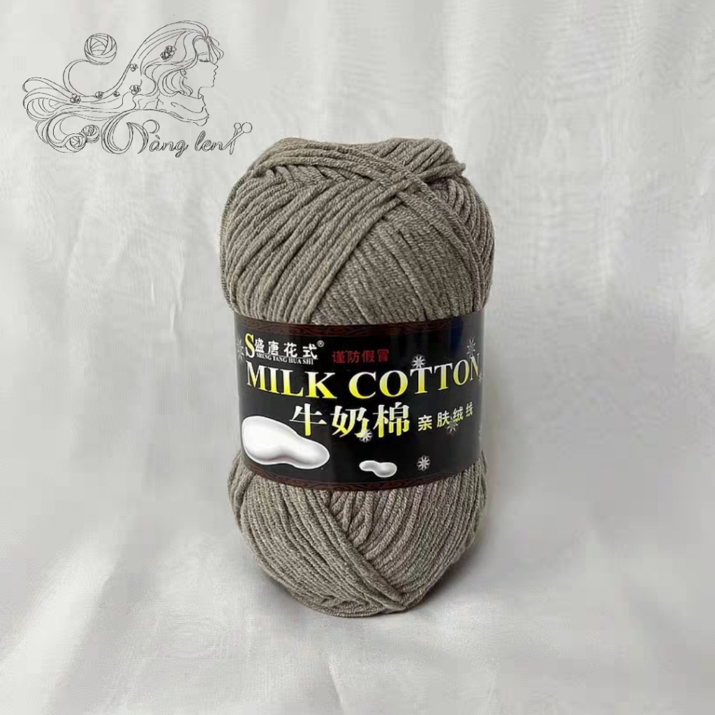 Len Milk Cotton 125g (CÓ CHIẾT) - Bảng Màu 1 (01-50) - Cuộn 125/60gr ...