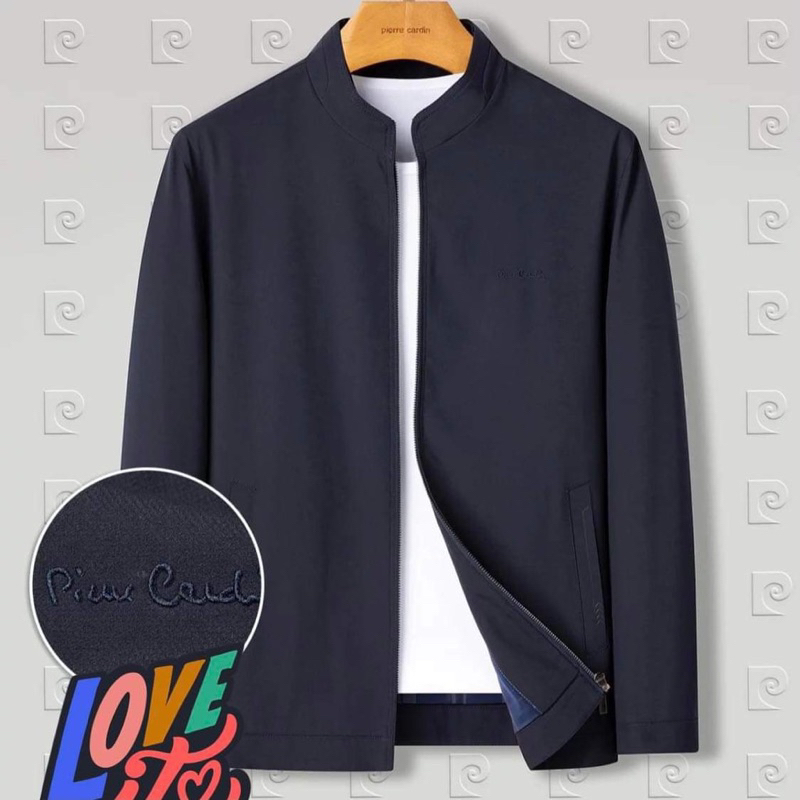áo khoác pierre cardin chất polyester logo thêu cao cấp | Shopee Việt Nam