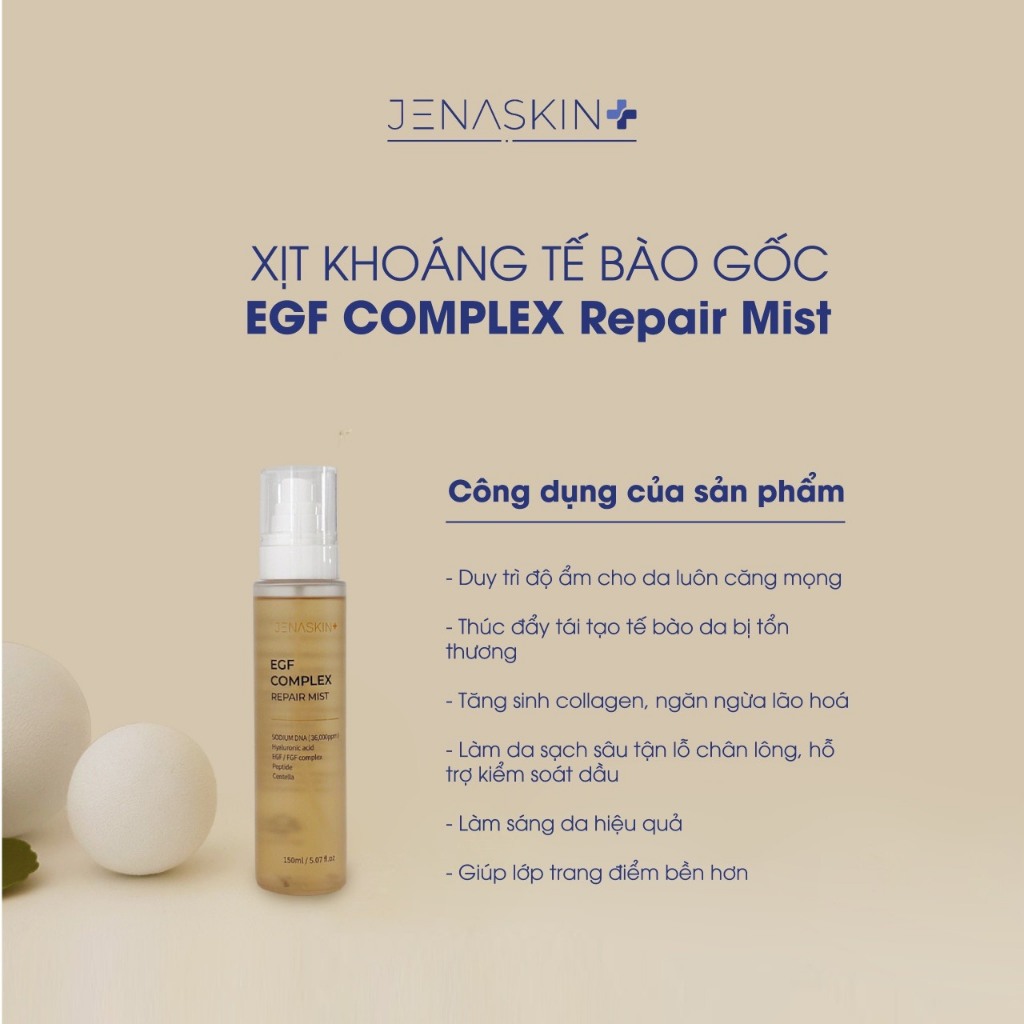 Xịt khoáng Xịt Dưỡng JENASKIN EGF COMPLEX REPAIR MIST Dưỡng Ẩm Cấp Nước ...