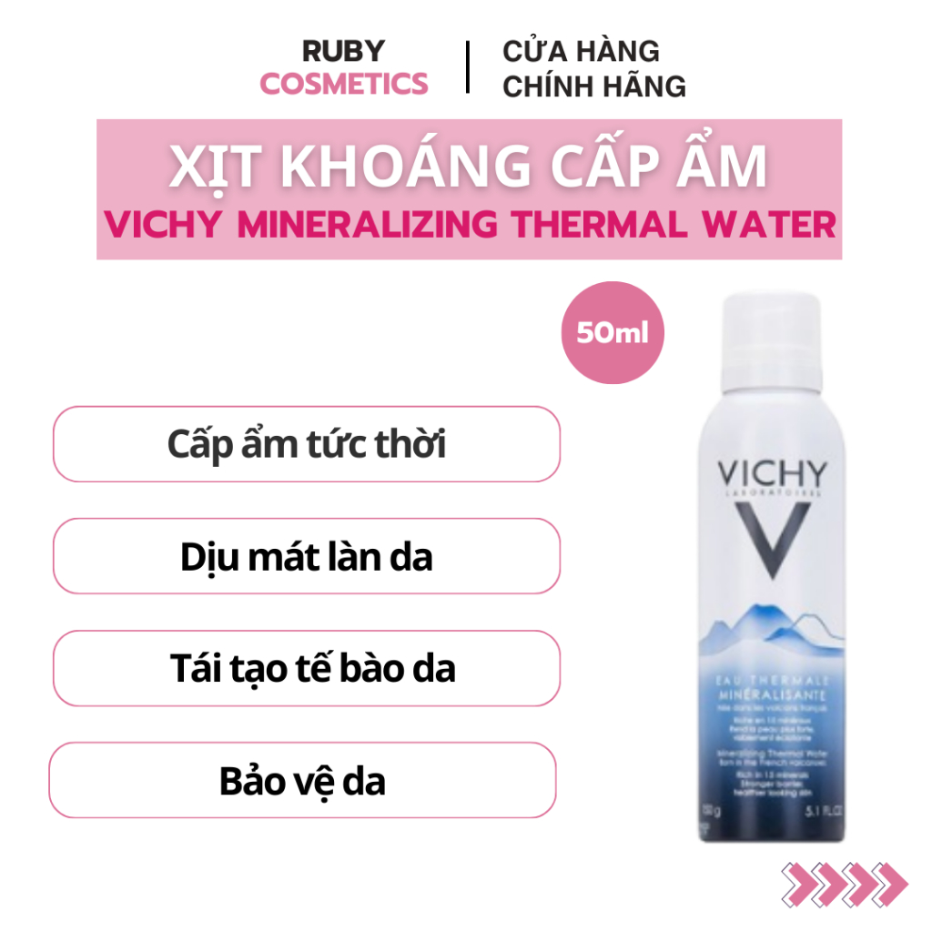 NƯỚC XỊT KHOÁNG DƯỠNG DA CẤP ẨM VÀ BẢO VỆ DA VICHY MINERALIZING THERMAL ...