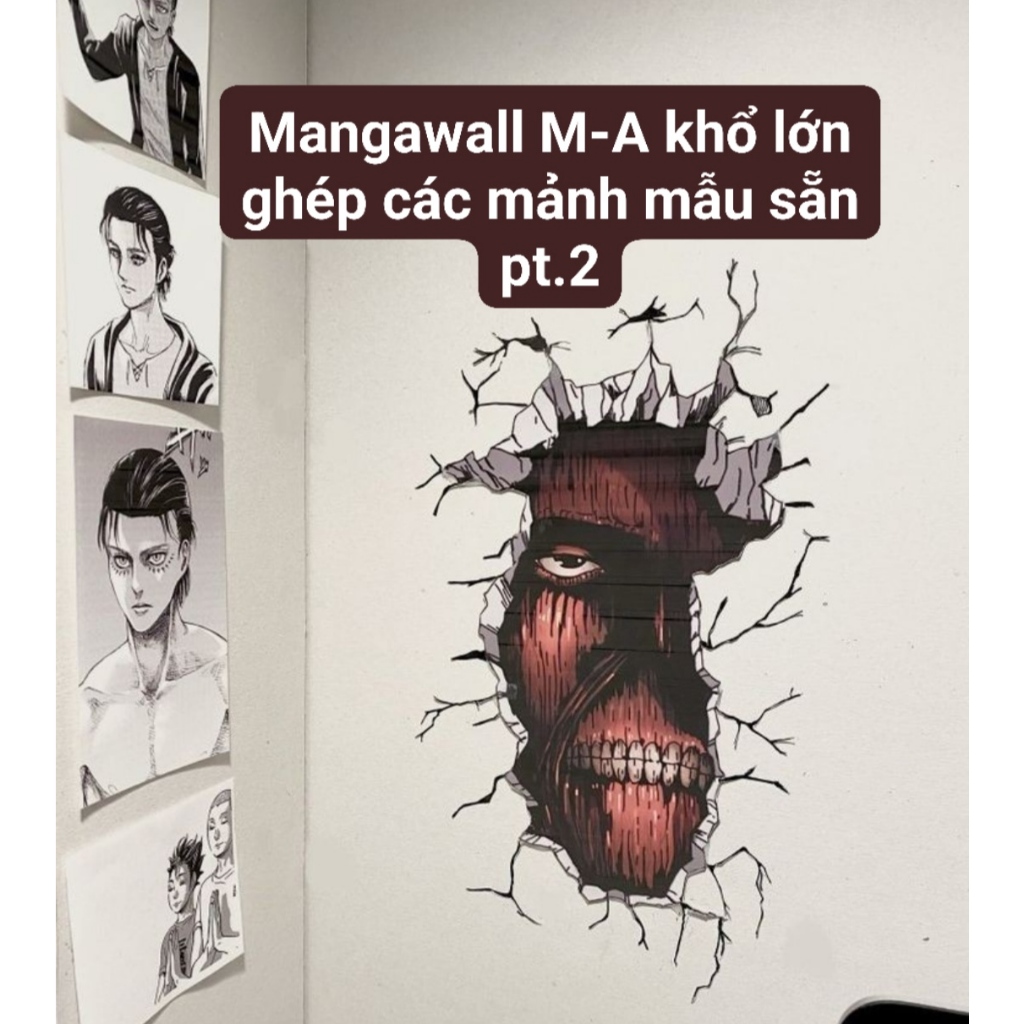 Mangawall tranh ghép toàn thân nhân vật mẫu sẵn khổ A4 dán tường ...