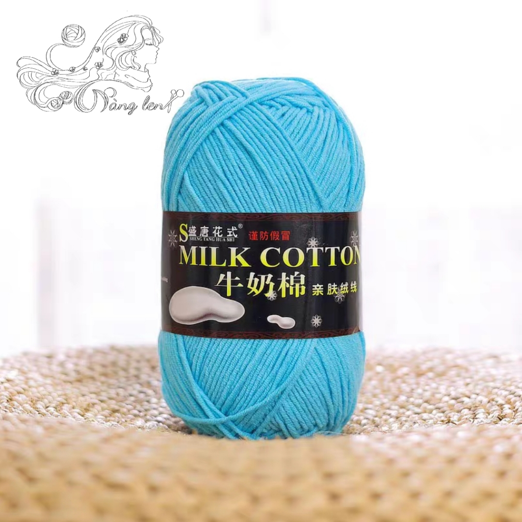Len Milk Cotton 125g (CÓ CHIẾT) - Bảng Màu 1 (01-50) - Cuộn 125/60gr ...