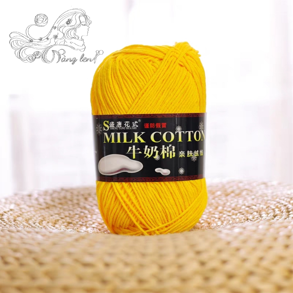 Len Milk Cotton 125g (CÓ CHIẾT) - Bảng Màu 1 (01-50) - Cuộn 125/60gr ...