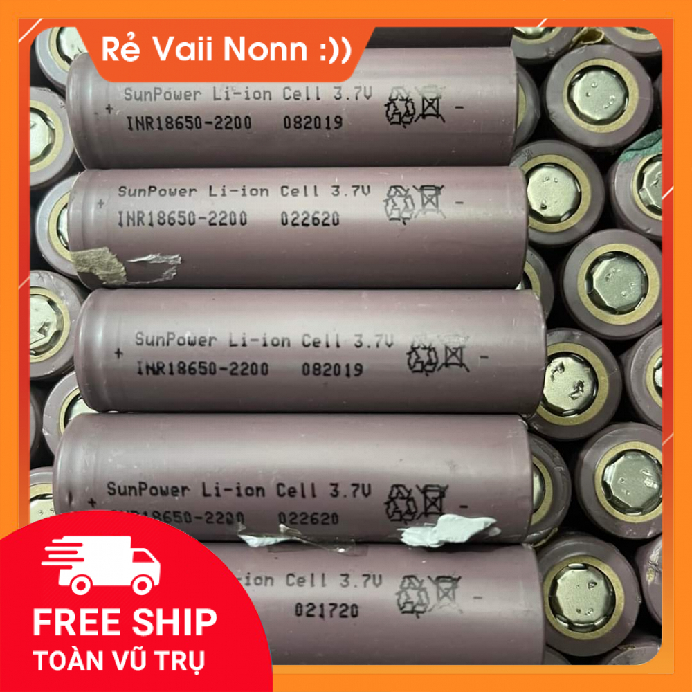 Pin 18650 SunPower Nâu xả cao dung lượng 3300mAh - 3.7V xả 25A [ Mua 15 ...
