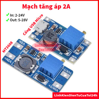 Mạch BOOST Tăng Áp DC-DC MT3608 2A Điện Áp Vào 2V-24V Cho Ra 5V-28V (Gửi đơn từ 20K) | Shopee ...