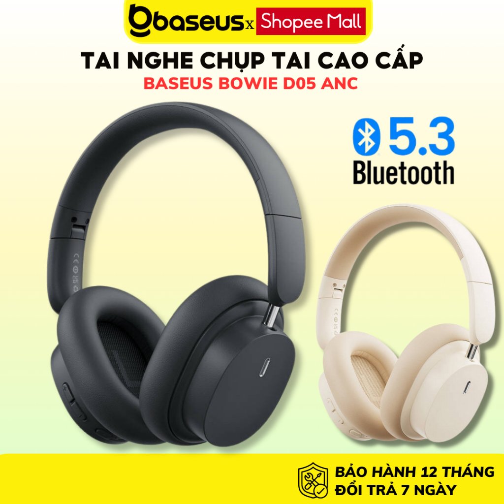 Tai Nghe Không Dây Baseus D05 ANC Bluetooth 5.3 Chụp tai Phong Cách Thể Thao Âm thanh sống động ...
