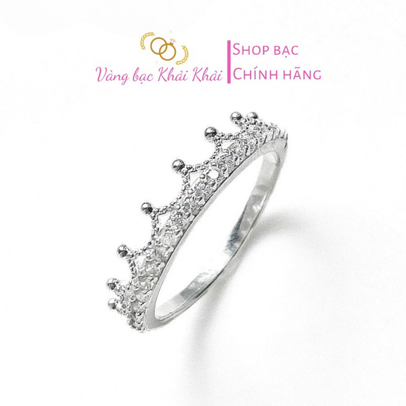 Nhẫn vương miện bạc ta - Nhẫn nữ bạc ta - Vàng Bạc Khải Khải | Shopee ...