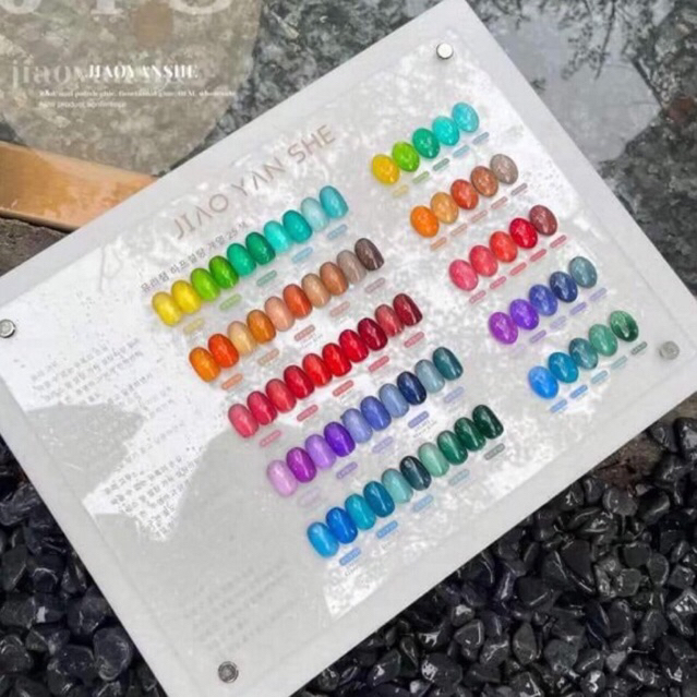 Sơn thạch kẹo jiao yan she 25 chai kèm bảng màu/ Sét Sơn thạch kẹo jiao ...