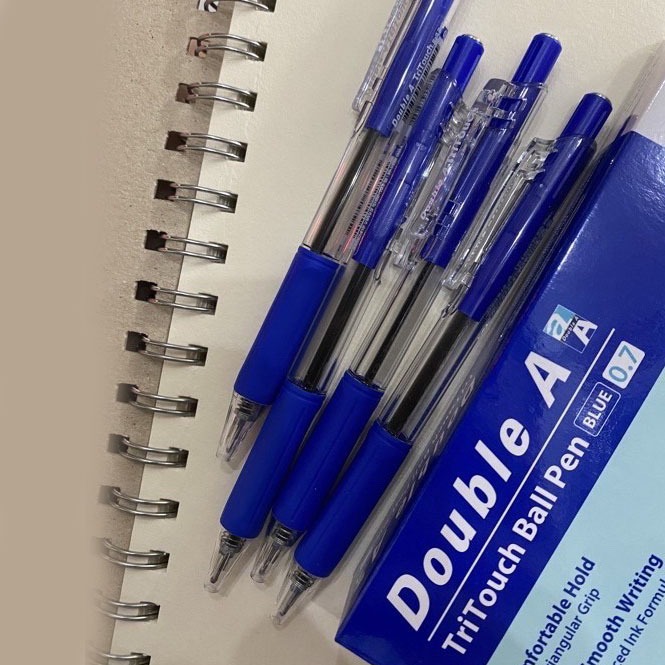 HỘP 12 CÂY bút Double A Tritouch ngòi 0.7mm mực xanh | Shopee Việt Nam