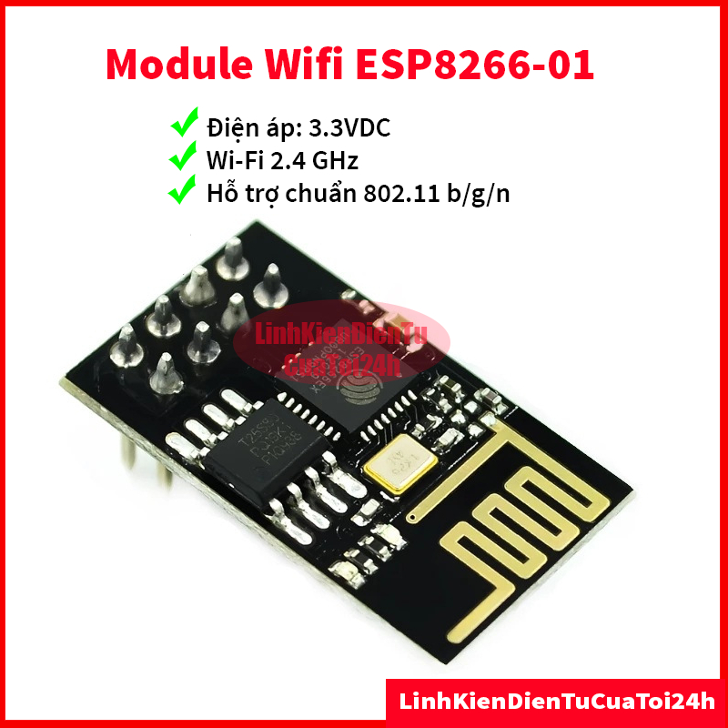 Module Wifi ESP8266-01 3.3V Wi-Fi 2.4 GHz, hỗ trợ WPA/WPA2 | Shopee Việt Nam