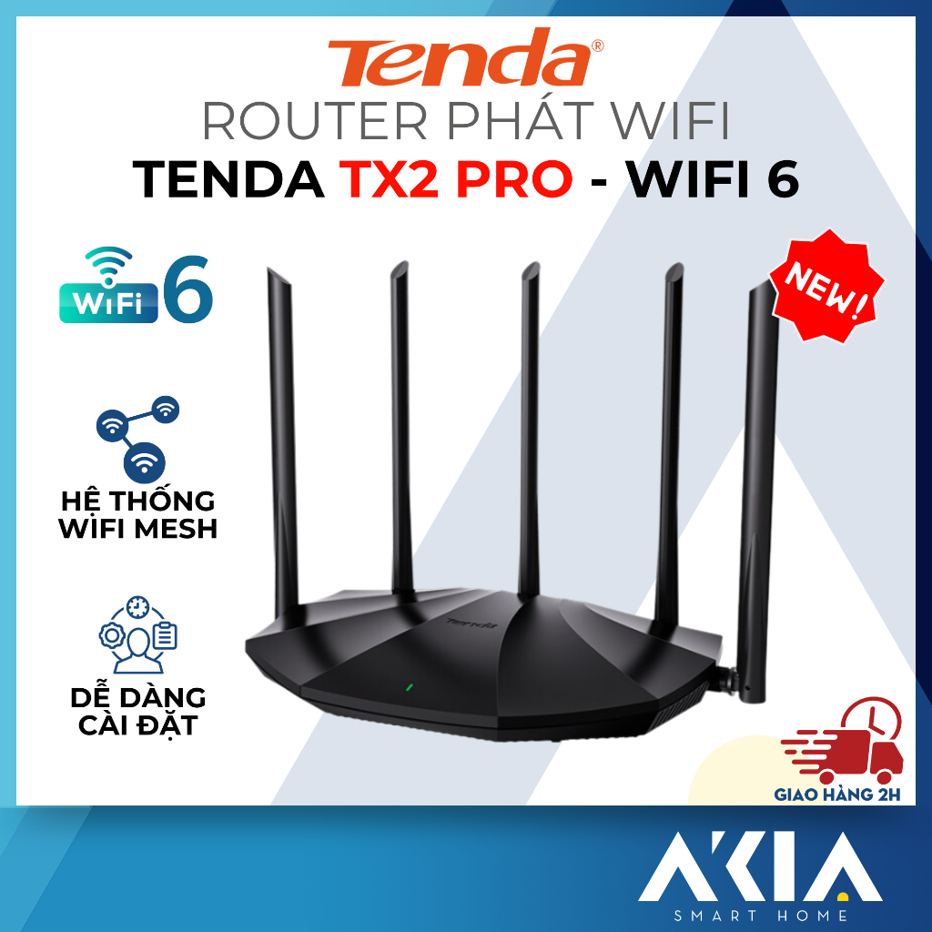 Router Wifi 6 Tenda TX2 Pro - Chuẩn Wifi 6 AX1500Mbps , Hệ thống Easy ...