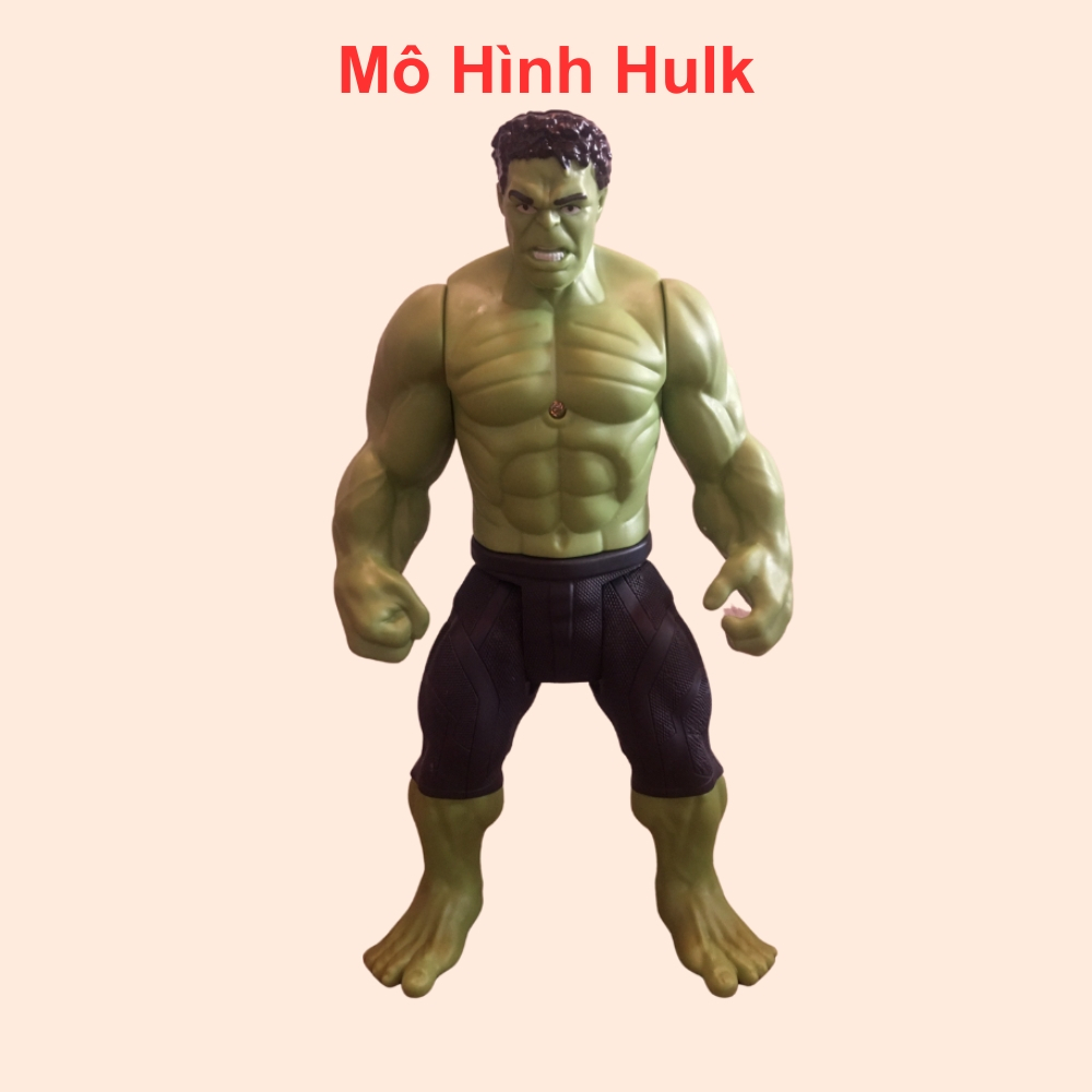Mô hình hulk mô hình khổng lồ xanh siêu nhân cao 27cm có đèn sáng đỏ cử ...