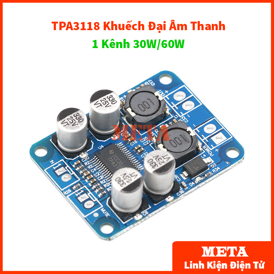 TPA3118 Mạch khuếch đại âm thanh 1 kênh 30W/60W 8-24VDC | Shopee Việt Nam