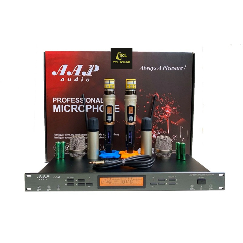 Micro AAP M-8II không dây, mic không dây TCL SOUND | Shopee Việt Nam