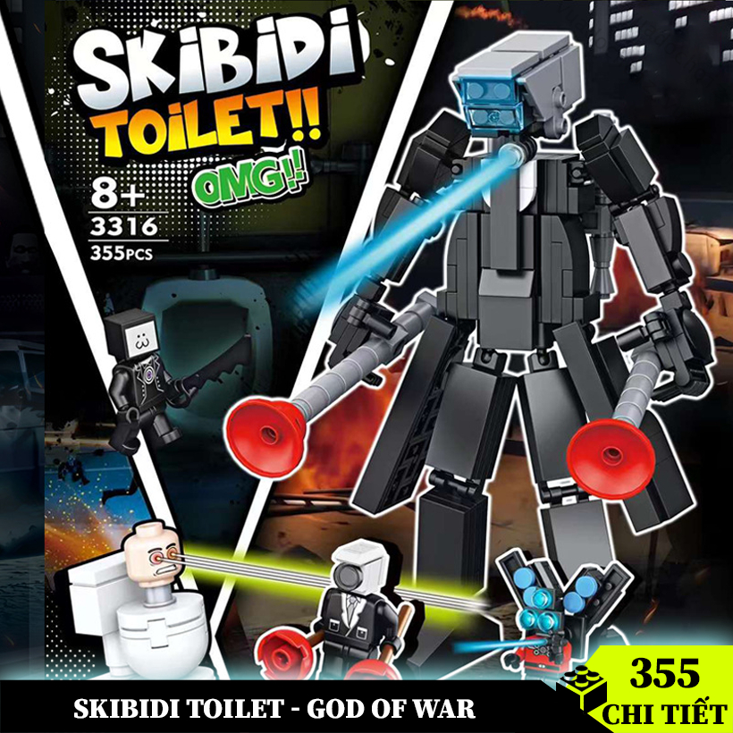Skibidi Toilet Bộ đồ chơi lắp ráp xếp hình Titan Sound Man CameraMan ...