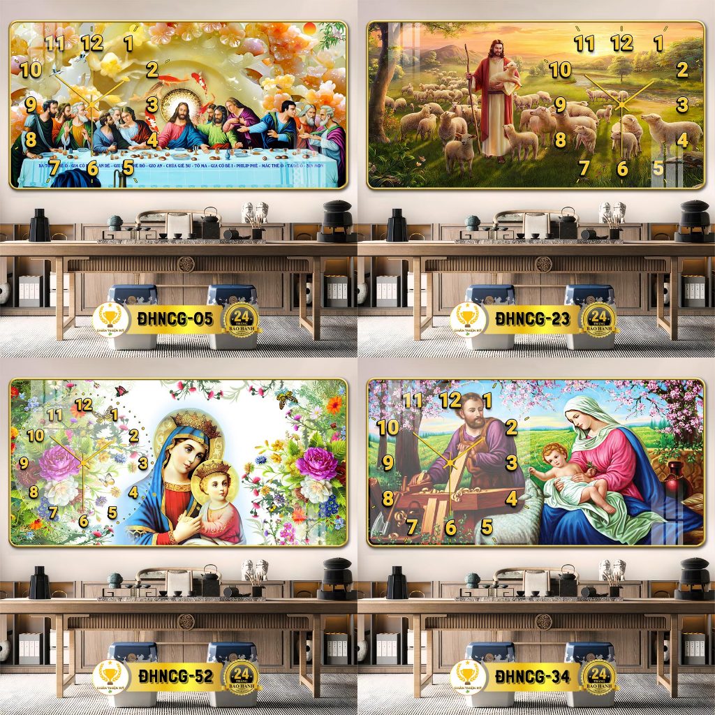 Đồng Hồ Treo Tường Công Giáo Tranh Bữa Tiệc Ly, Chúa Giêsu, Decor Trang ...
