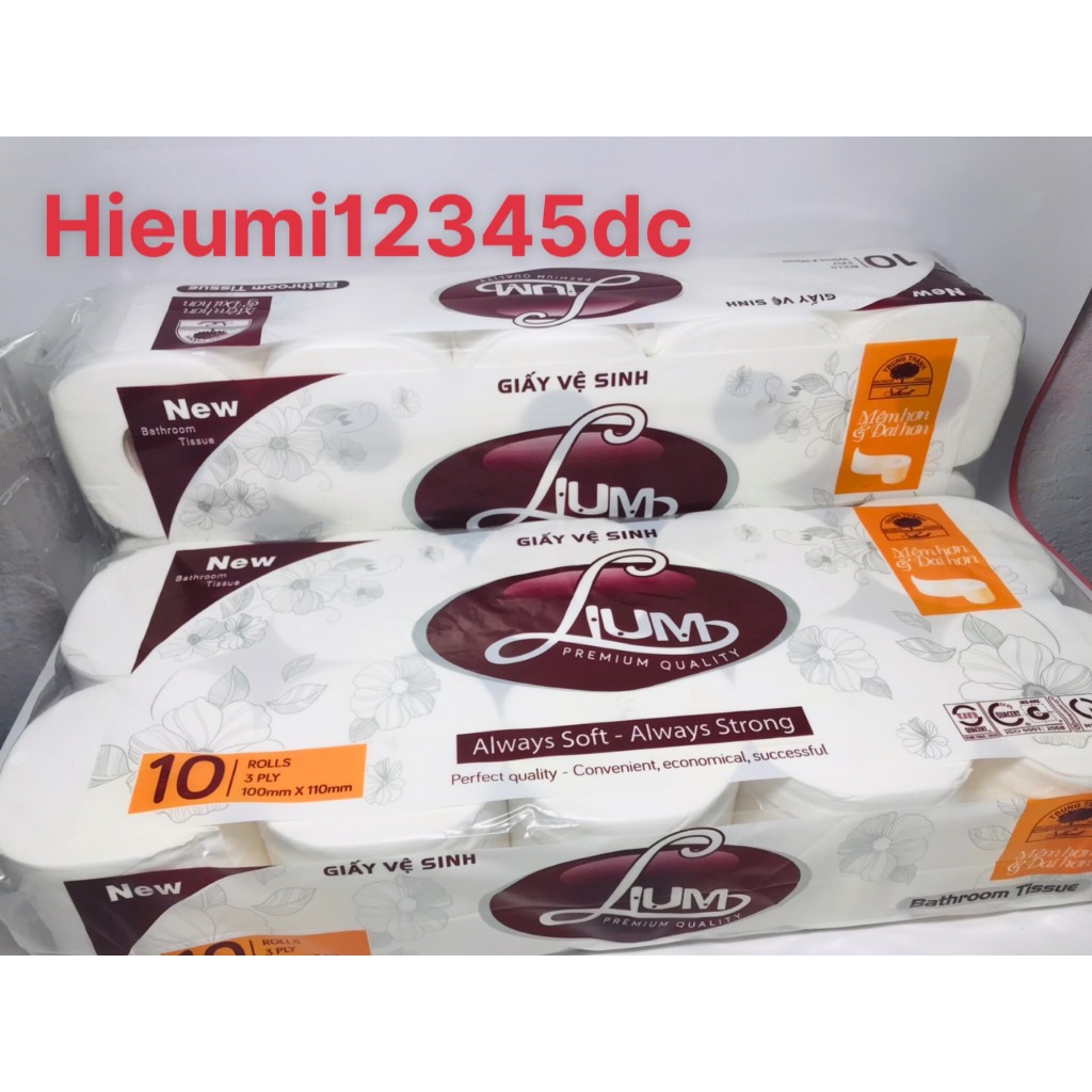 Giấy vệ sinh cao cấp LIUM 10 cuộn 3 lớp | Shopee Việt Nam