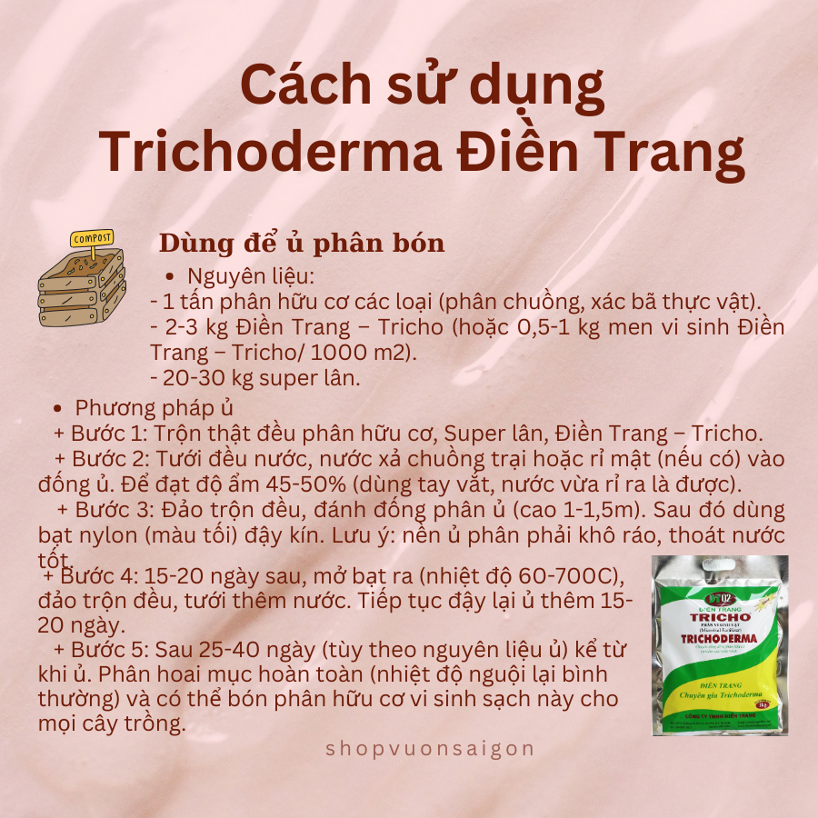 Phân vi sinh vật Trichoderma Điền Trang Tricho DT02 | Vườn Sài Gòn