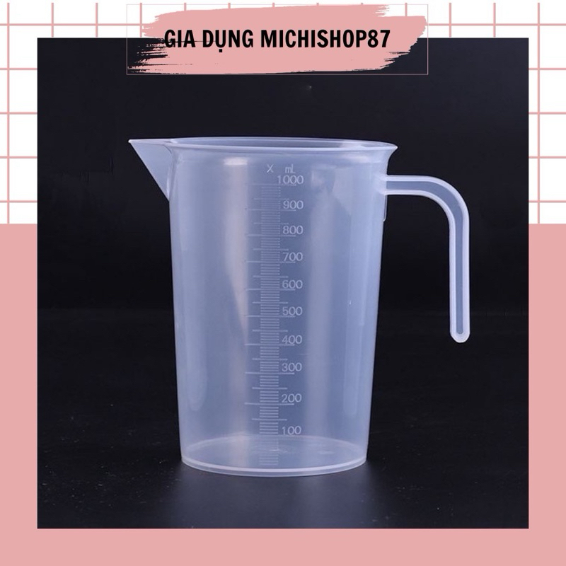 Cốc đong, ca đong định lượng 1000ml, 2000ml, 3000ml có vạch chia nhựa PP trong suốt có quai cầm ...