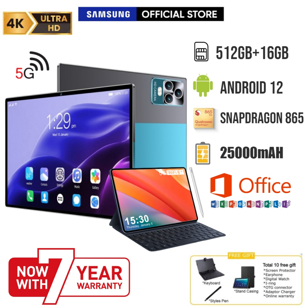 MẪU MỚI Máy tính bảng 5G Samsung Galaxy P20 Máy tính bảng 12 inch 16GB + 512GB Máy tính bảng học ...
