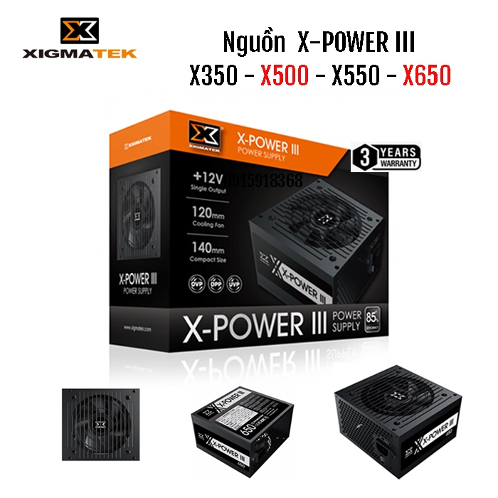 Nguồn máy tính Xigmatek X Power III X350 - X500 - X550 - X650 Nguôn ...