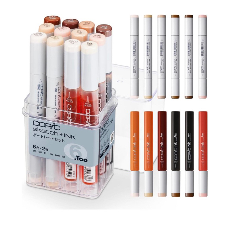 Bộ 6 màu markers Copic+ink | Shopee Việt Nam
