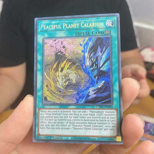 Bài lẻ Yugioh Peaceful Planet Calarium - CYAC-EN058 - Secret Rare 1st Edition | Shopee Việt Nam