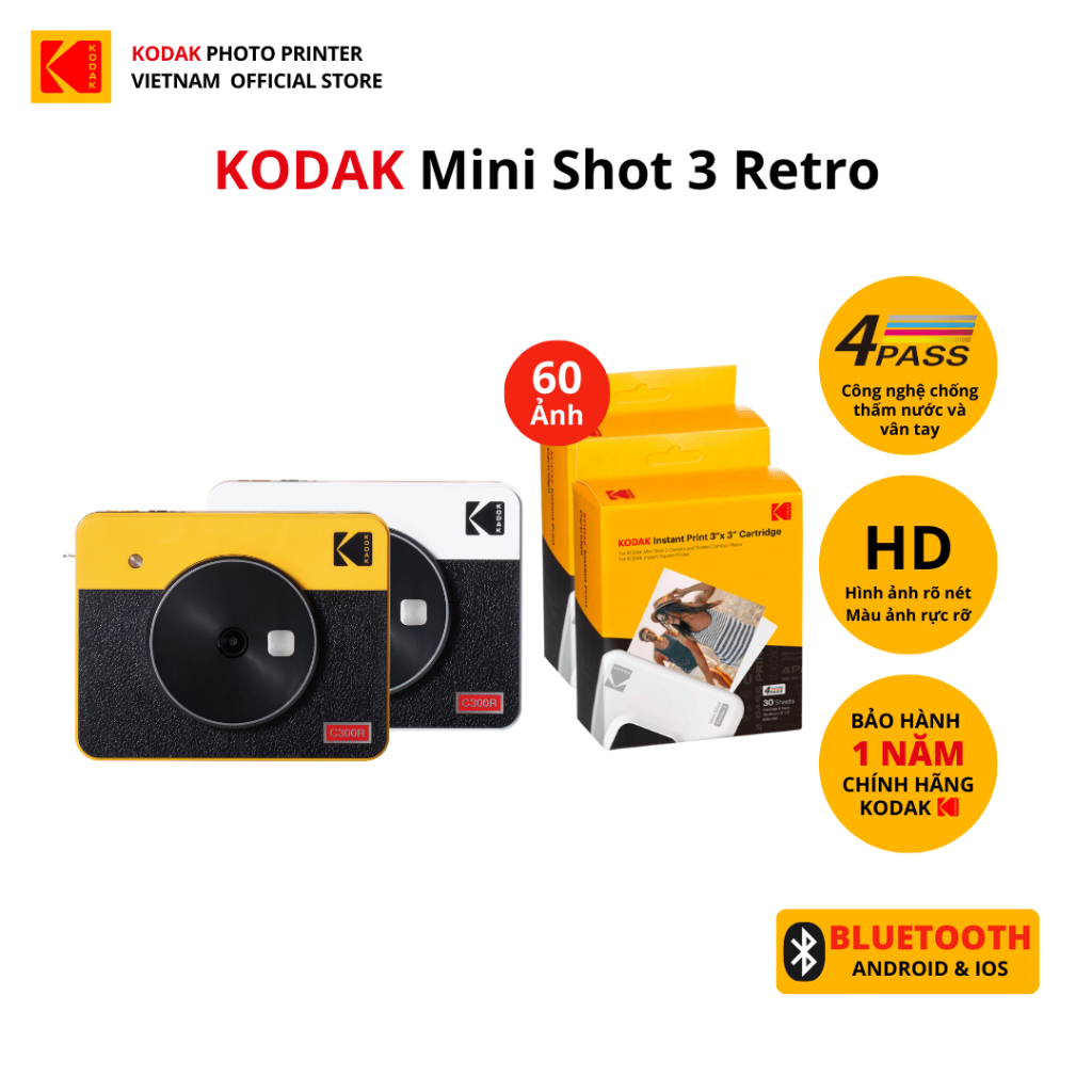 Máy chụp ảnh lấy ngay Kodak Photo Printer - Kodak Mini Shot 3 Retro ...