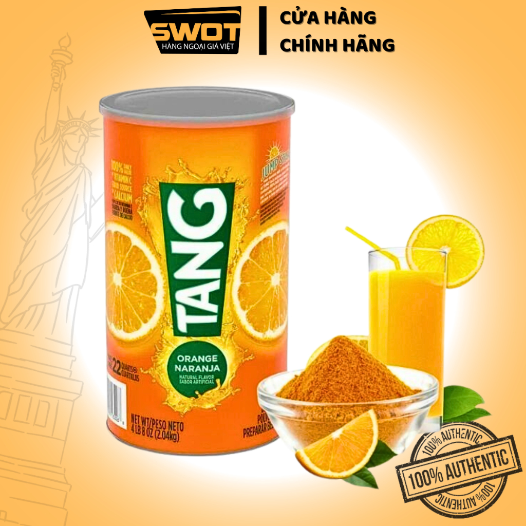 Bột pha nước cam TANG Orange Natural Mỹ 2.04kg, Bột nước cam thơm ngon ...