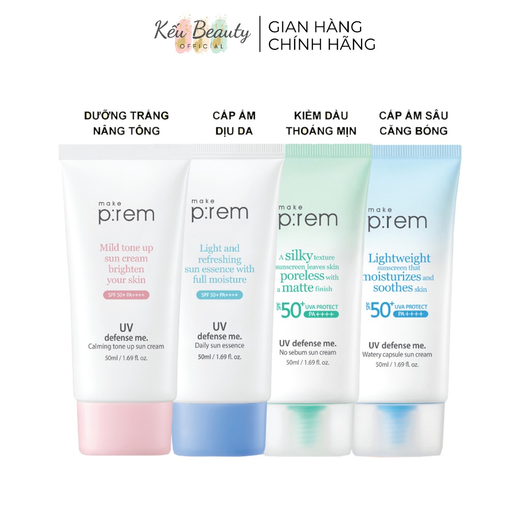 Kem Chống Nắng MAKE PREM UV Defense Me SPF50+ PA++++ (50ml/70ml ...