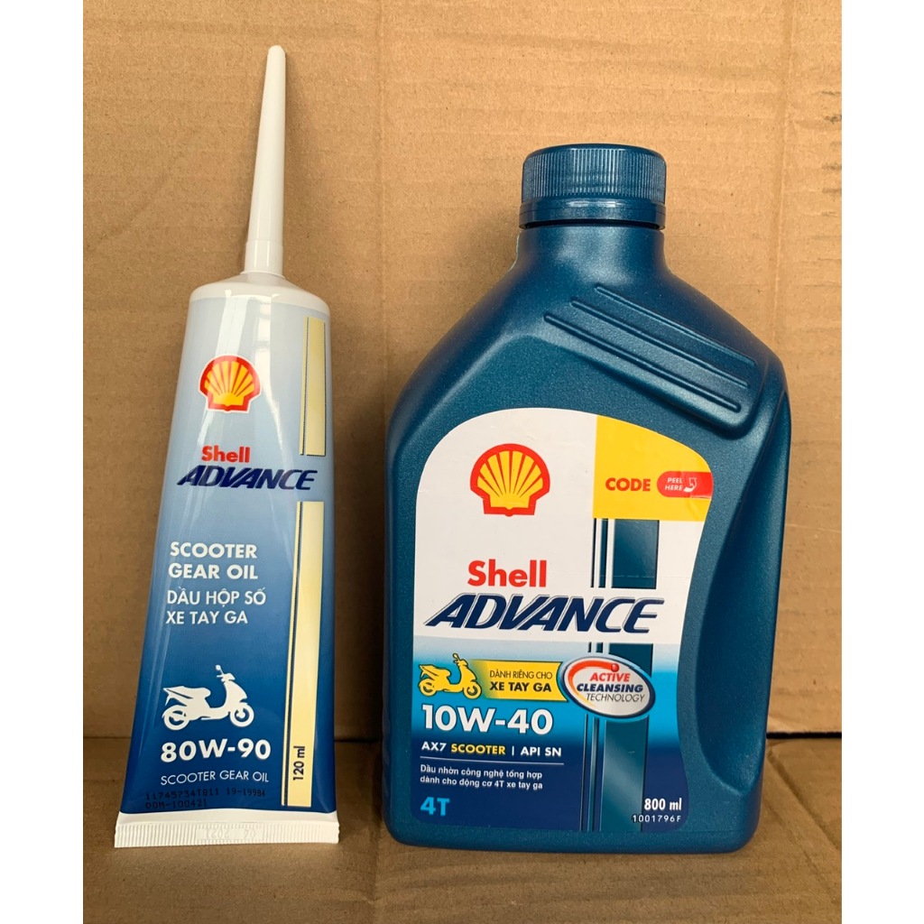 Nhớt xe ga Shell Advance AX7 (10W-40) 800 ml | Shopee Việt Nam