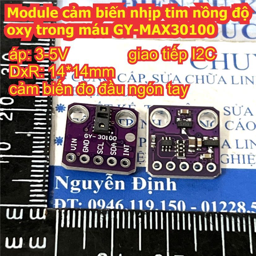 Module cảm biến nhịp tim nồng độ oxy trong máu GY-MAX30100 MAX30100 ...