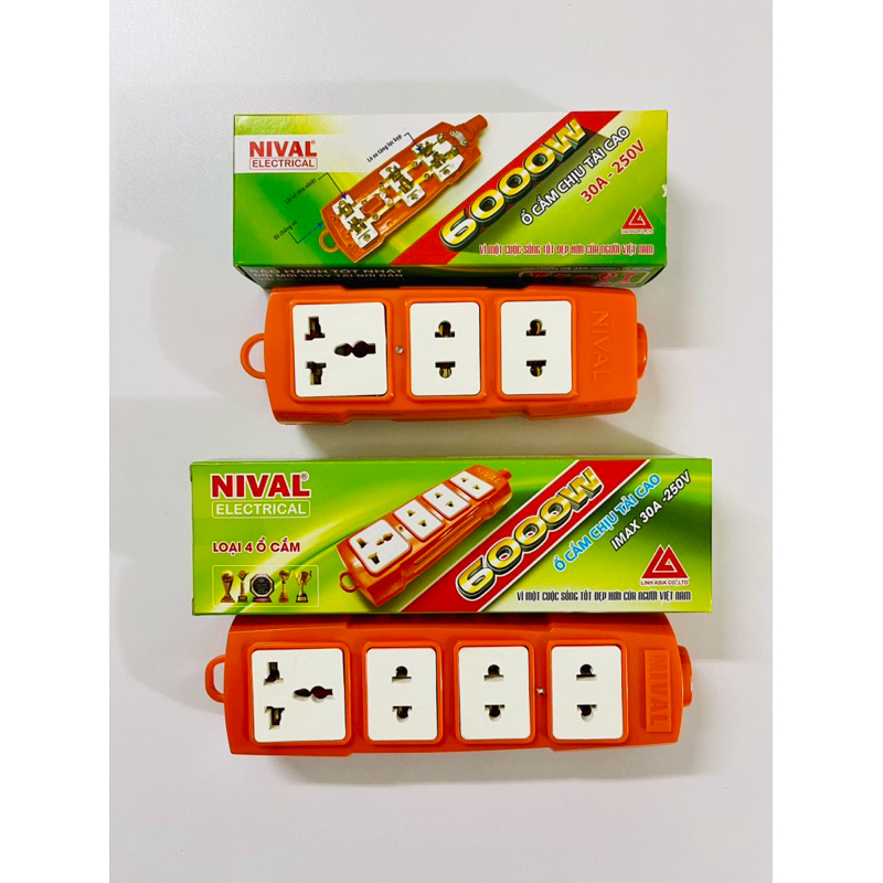 Ổ cắm Nival chịu tải cao 6000W (3 lỗ, 4 lỗ) | Shopee Việt Nam