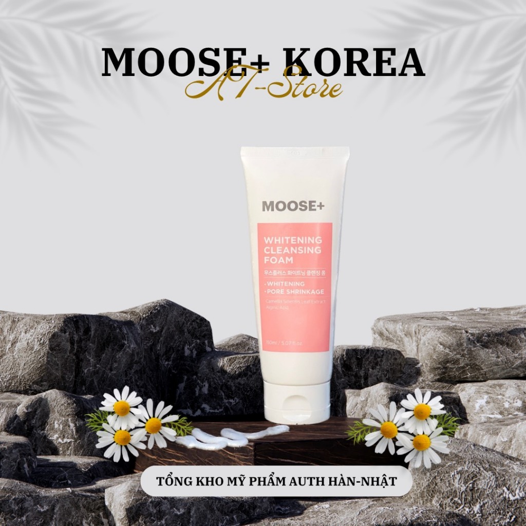 Sữa rửa mặt trắng da Moose+ 150ml giúp da mặt trắng hồng rạng rỡ ...
