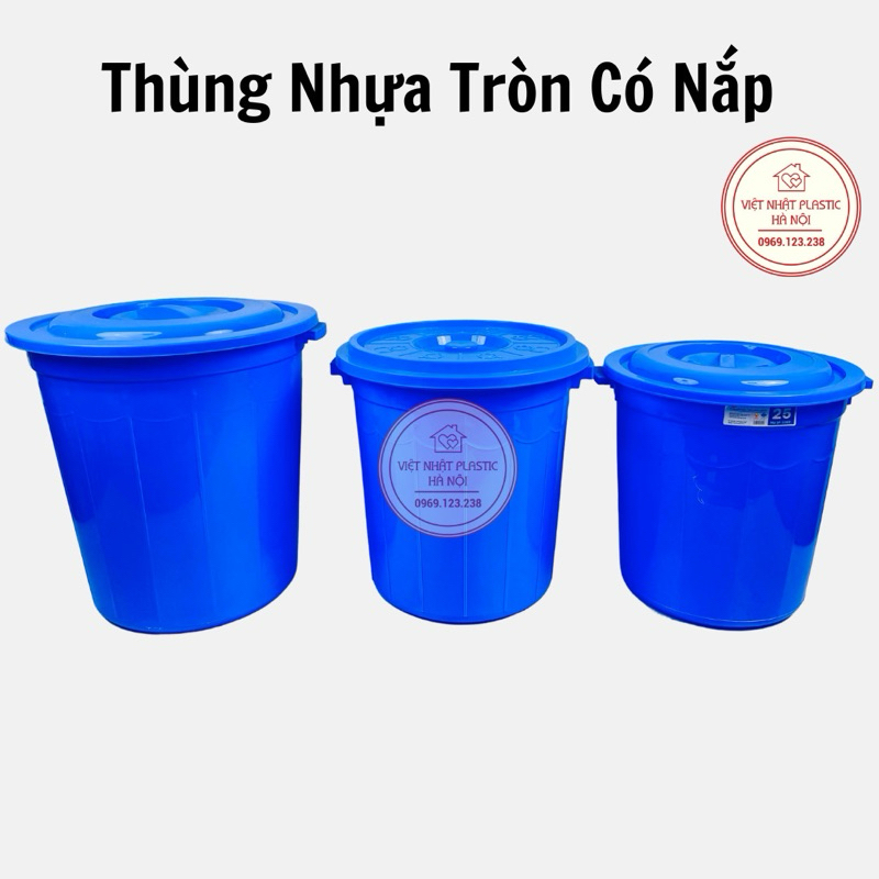 [sẵn] Thùng nhựa tròn đựng Việt Nhật 50L, 60L, 80L, 120L, 160L, 180L, 220L ,5360,5364,5366,5368 ...