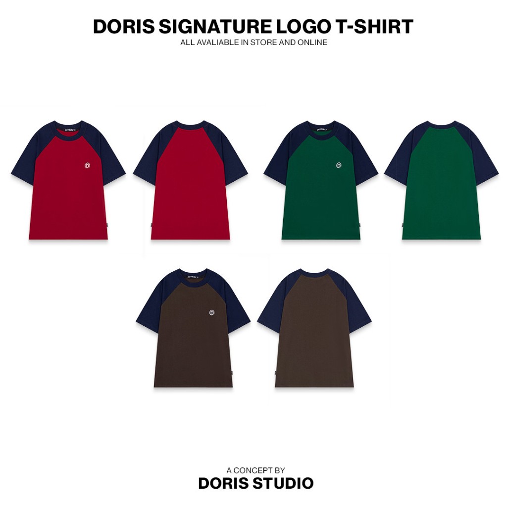 Áo thun Raglan DORIS ® SIGNATURE LOGO TSHIRT | Shopee Việt Nam