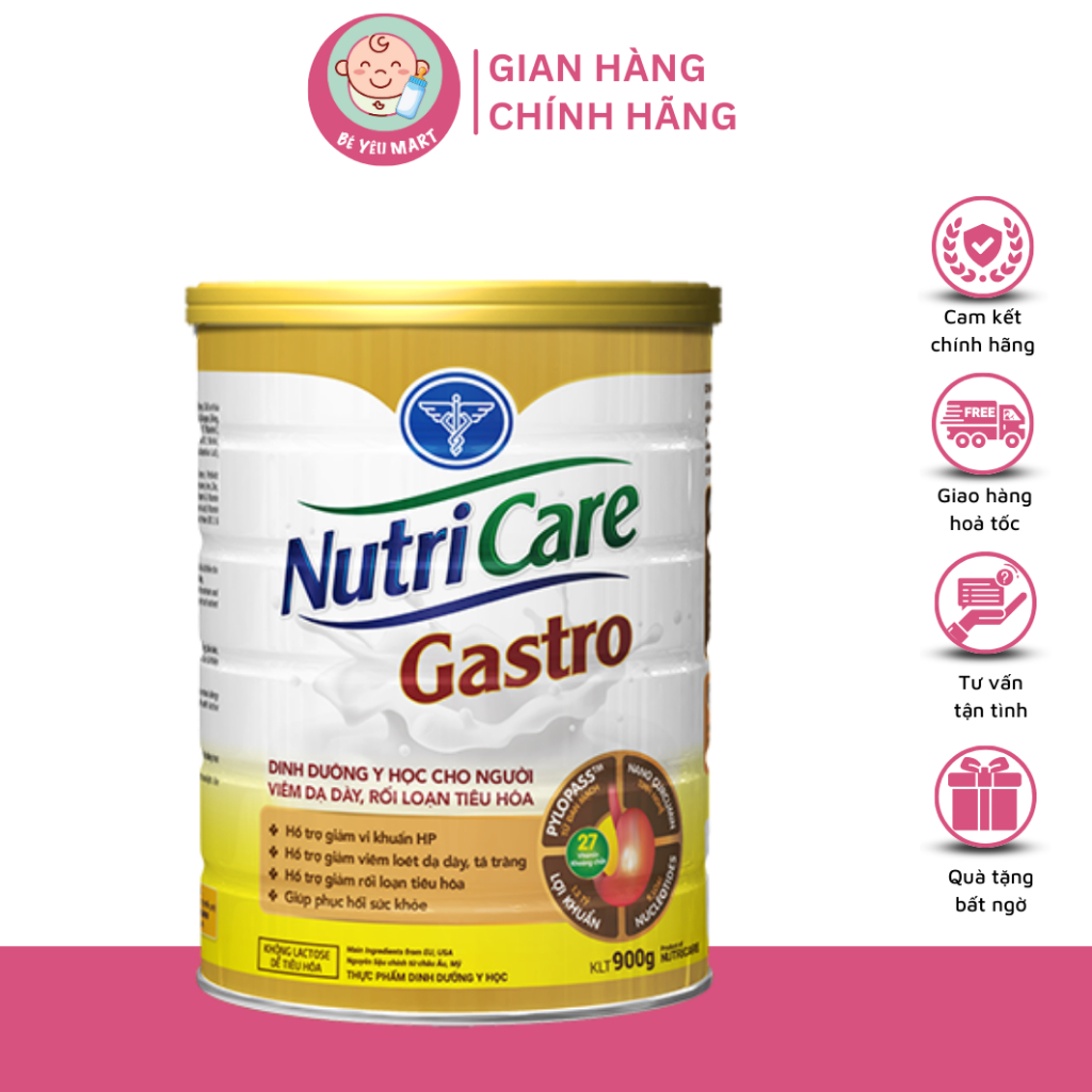Sữa Bột Nutricare Gastro 900g- Dinh Dưỡng Cho Người Viêm Dạ Dày, Rối Loạn Tiêu Hóa | Shopee Việt Nam