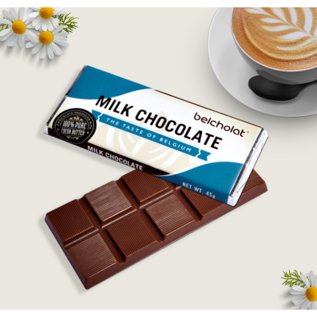 Socola Thanh Sữa 35% Cacao , Milk Chocolate 35% Cocoa Belcholat 45G Thượng Hạng | Shopee Việt Nam
