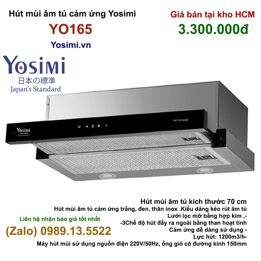 Hút mùi chính hãng Yosimi Nhật Bản YO165 | Shopee Việt Nam