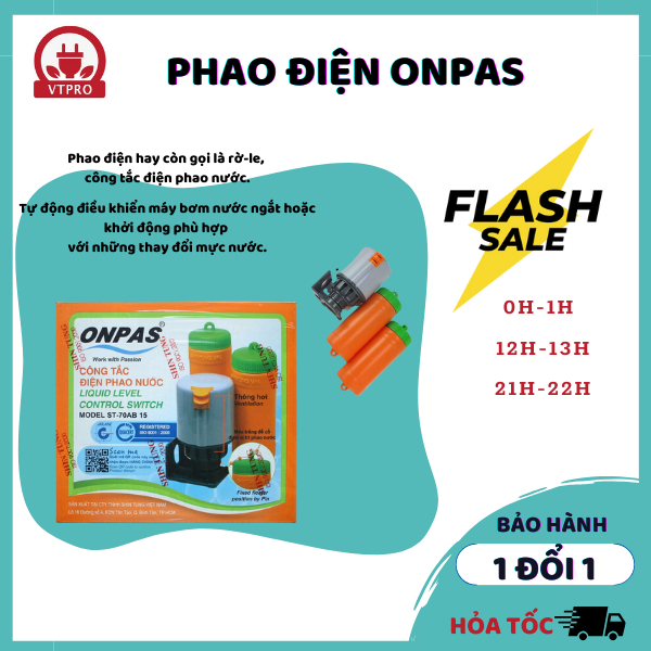 Phao điện bồn nước ONPAS đóng ngắt nước tự động (hàng chính hãng cao ...