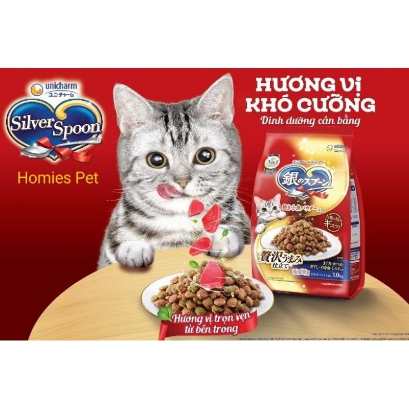 Hạt Silver Spoon 1kg cho mèo, thức ăn cho mèo - Homies Pet | Shopee Việt Nam