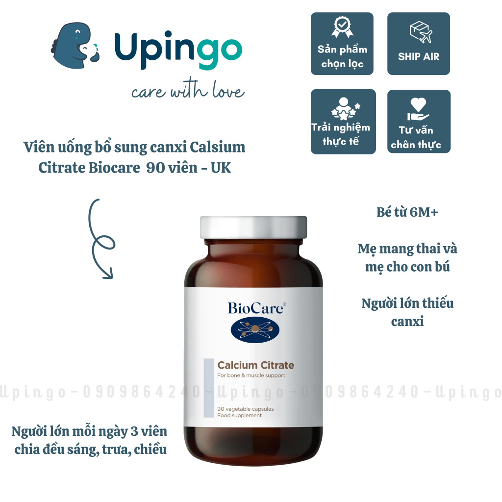 Canxi Citrate Biocare 90 viên mẫu mới - Biocare Calcium Citrate ...