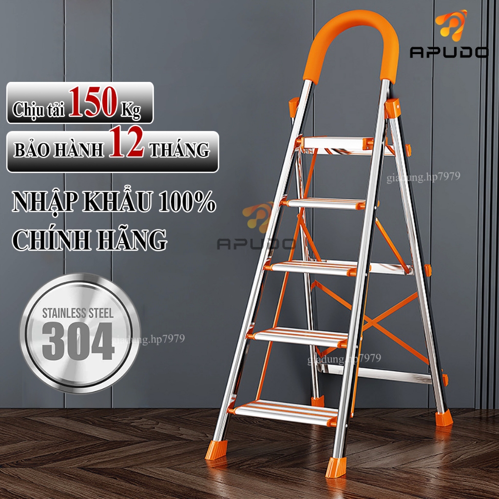 Thang Gấp Gọn 3 4 5 6 7 Bậc Khung Thang Chữ A Nhập Khẩu 1.5M 2M Thang Inox 304 Nhôm Ghế Gia Đình ...