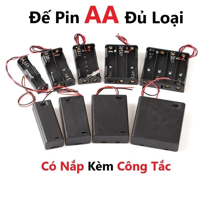 (Sỉ) Đế pin 2A ,3A khay pin 2A,3A ,1 pin ,2 pin,3pin. 4pin đủ loại ...
