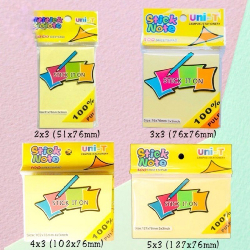 Giấy note vàng, giấy ghi chú 3x2, 3x3, 3x4, 3x5, 4x6 | Shopee Việt Nam