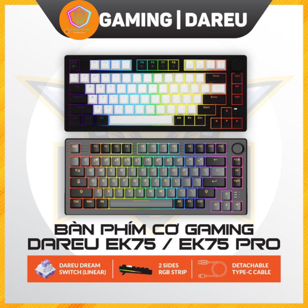 Bàn phím cơ chính hãng Dareu EK75 / EK75 Pro | Shopee Việt Nam