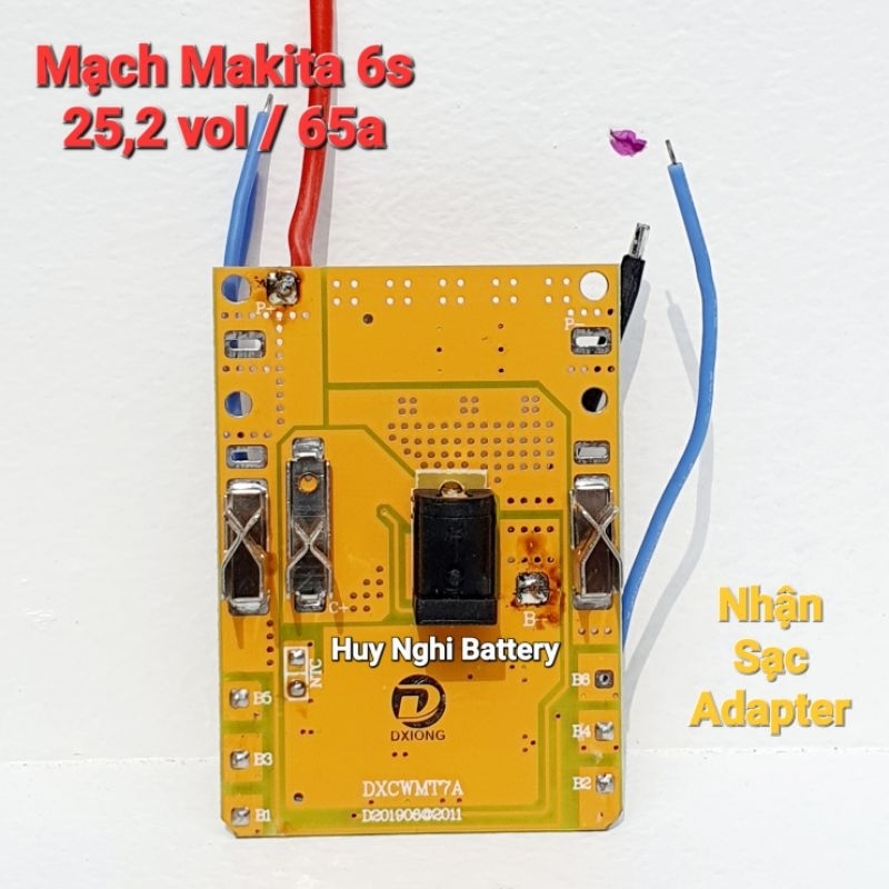Mạch Pin Makita 6s / 25,2 vol Xả 65A, Sạc và Xả Bảo Vệ Pin Lion 3,7 vol ...